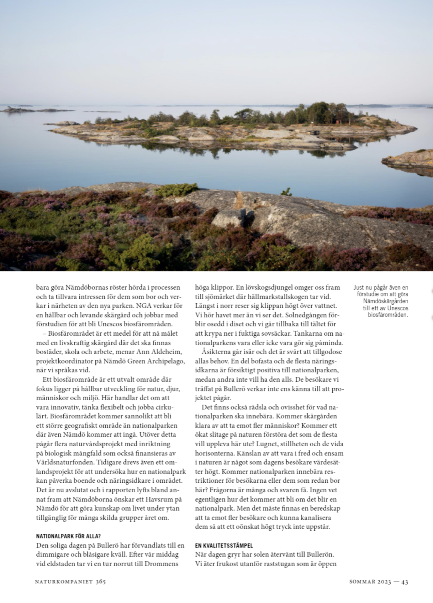 Bullerö – Sveriges nästa marina nationalpark? – Gunnika Isaksson-lutteman